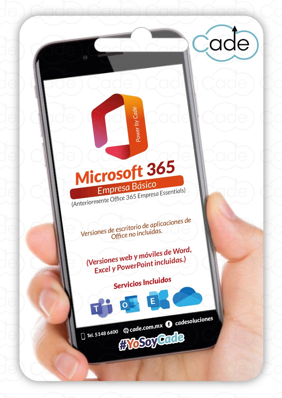Office 365 México - Microsoft 365 Business Basico – Cade Soluciones